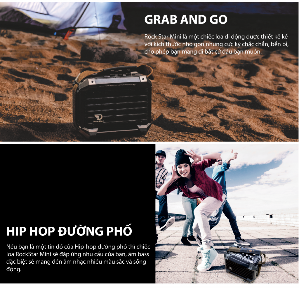 Loa Bluetooth Karaoke Dreamwave RockStar Mini - Phụ kiện di động chính hãng